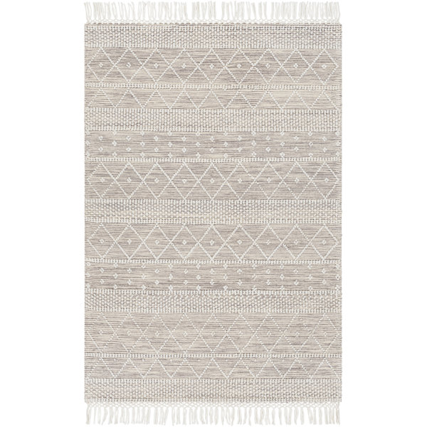 Union Rustic Anferny géométrique tissé à plat recyclé P.E.T. Tapis intérieur / extérieur beige ...